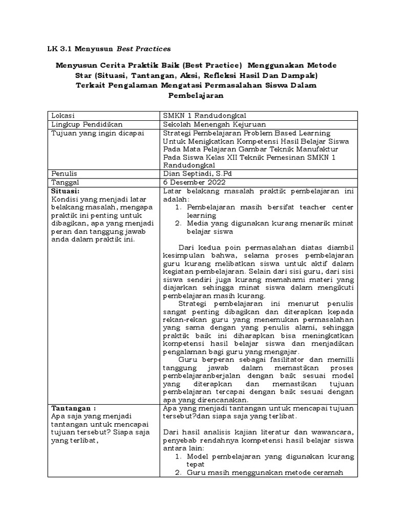 Menyusun Best Practices (Dian Septiadi) | PDF