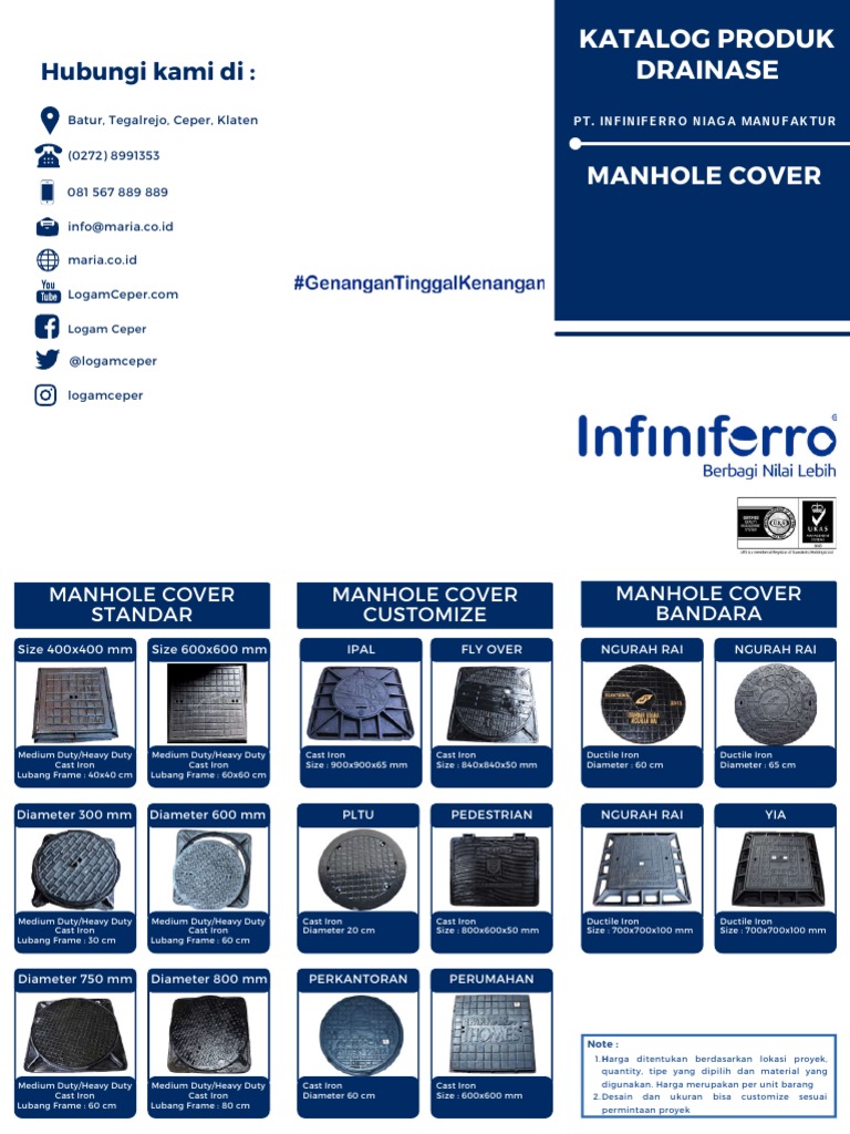 Katalog Drainase PT Infiniferro Niaga Manufaktur 2022 | PDF | Materials ...