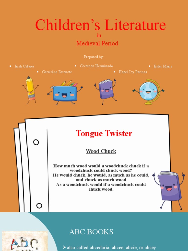 Medieval Period Children Literature | PDF | Alphabet Book | Books