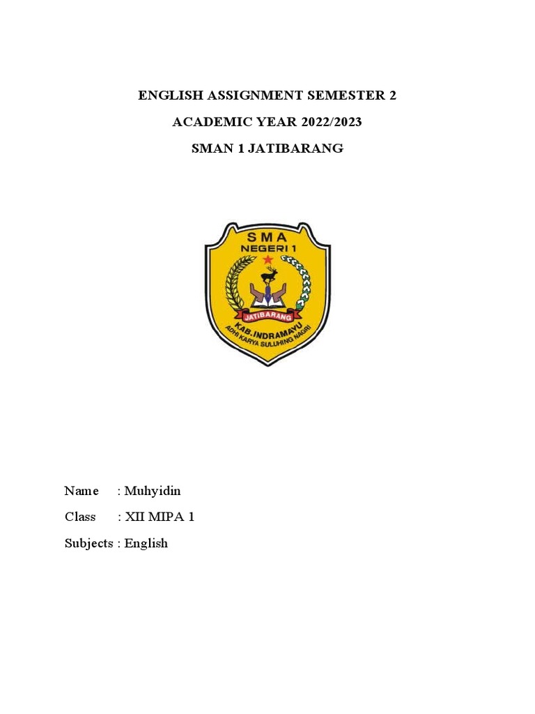 English Assignment Pdf