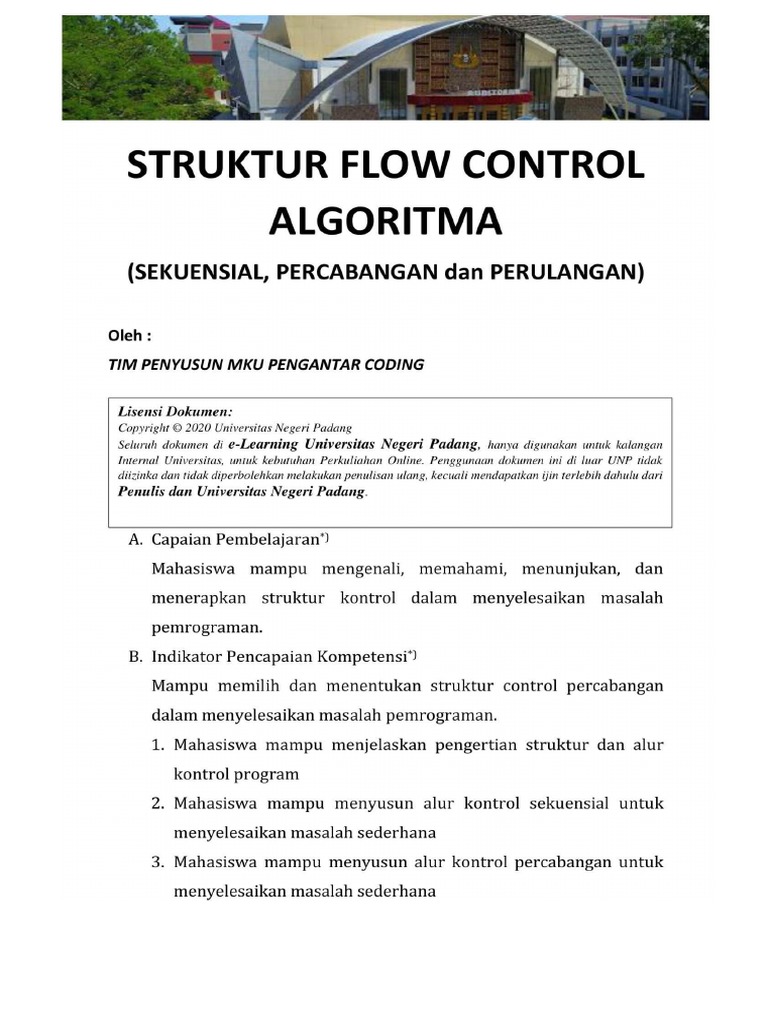 Modul 4 - Struktur Flow Control Algoritma | PDF