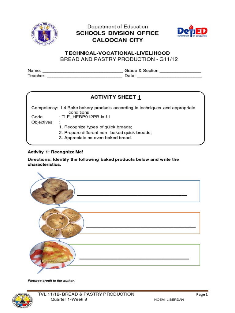 Bread and Pastry Week 8 | PDF | Baking | Muffin