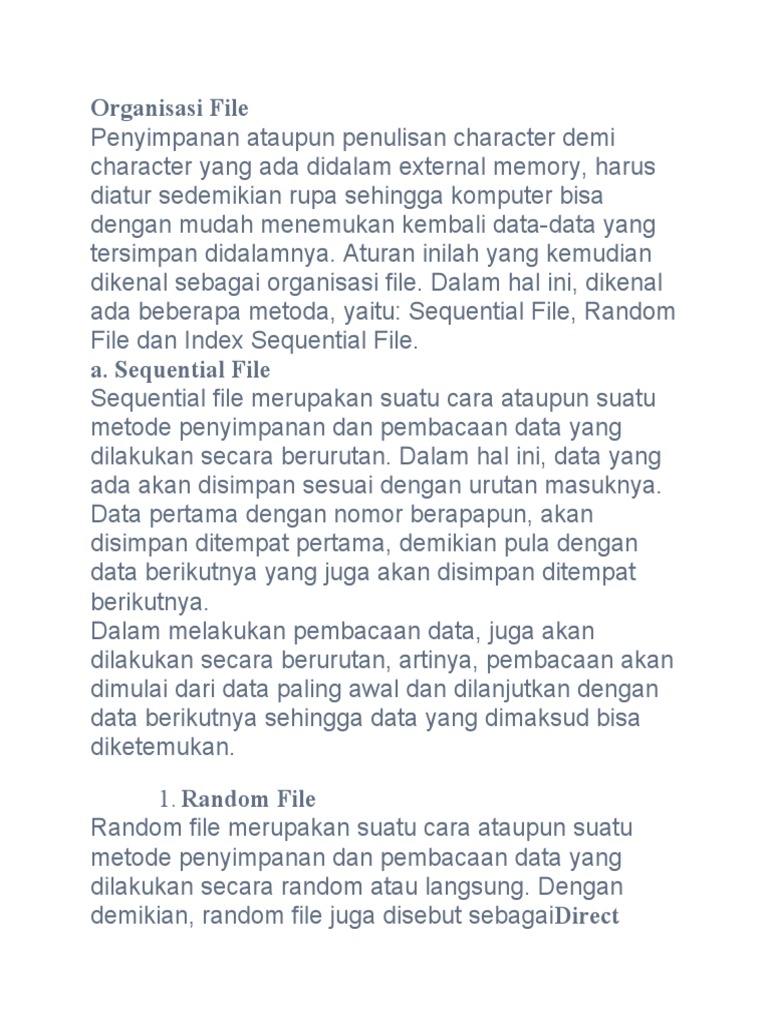 Organisasi File | PDF