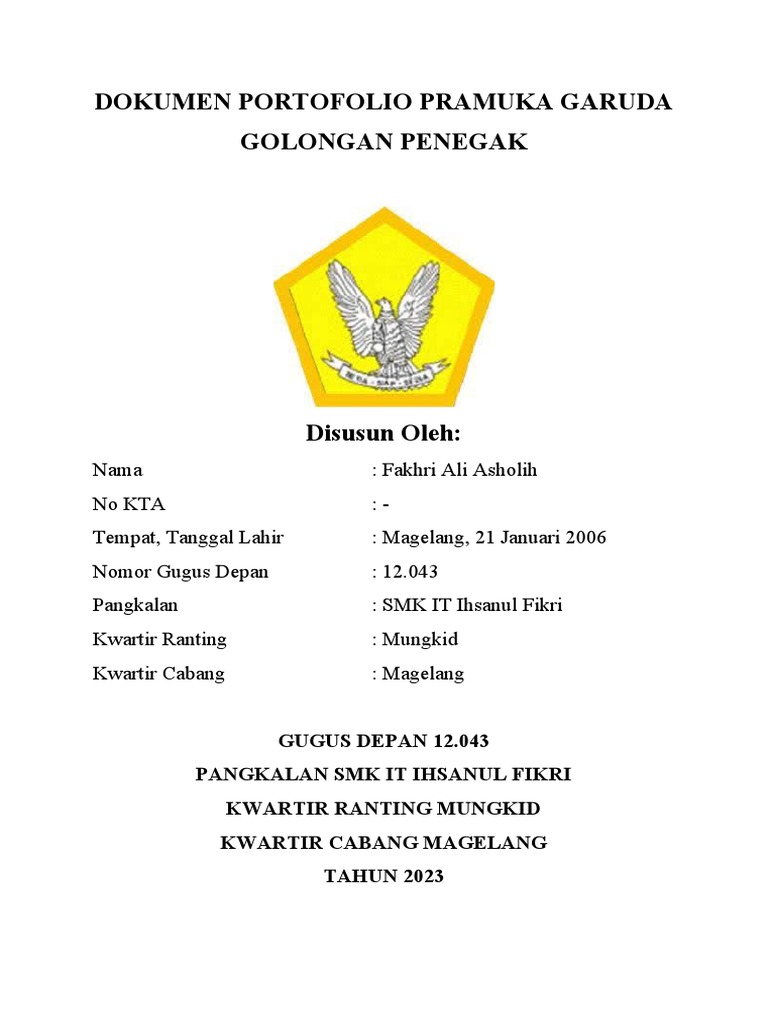 Dokumen Portofolio Pramuka Garuda | PDF