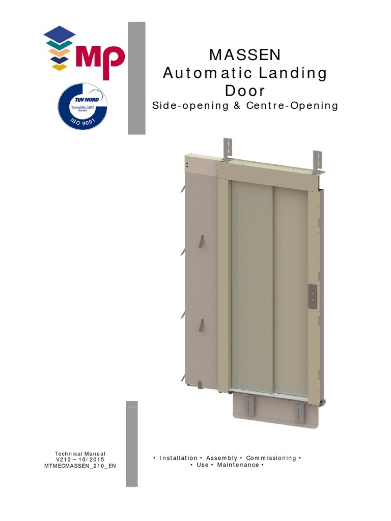 Instructions Manual Automatics Landing Doors MASSEN | PDF | Door | Rivet