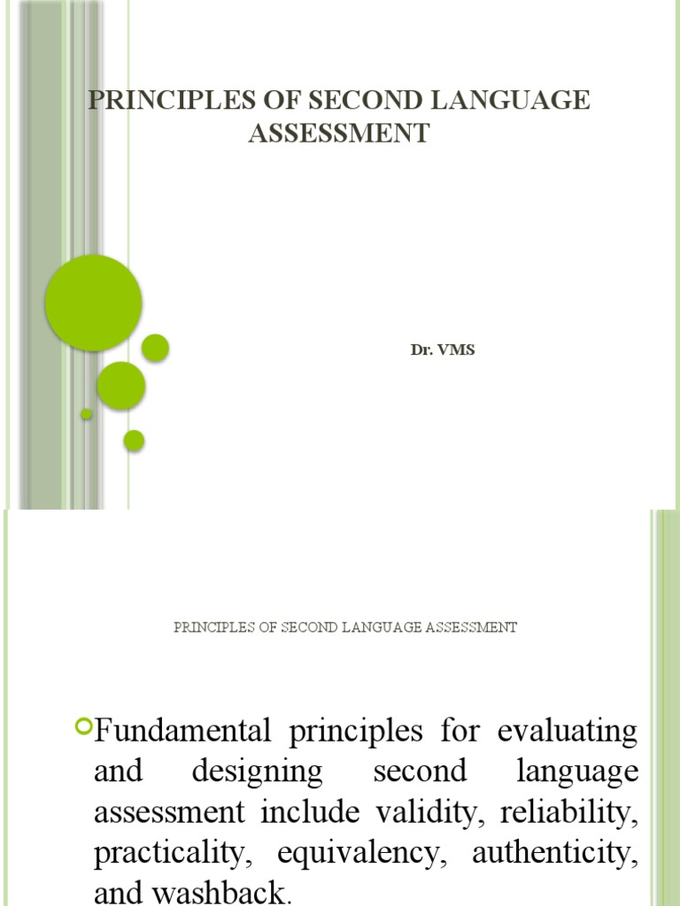 Principles of L2 Assessment | PDF | Educational Assessment | Evaluation