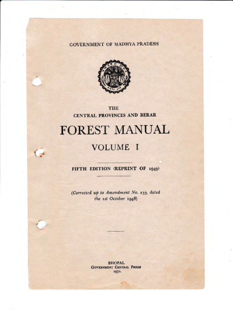 Madhya Pradesh Forest Manual 1949 | PDF