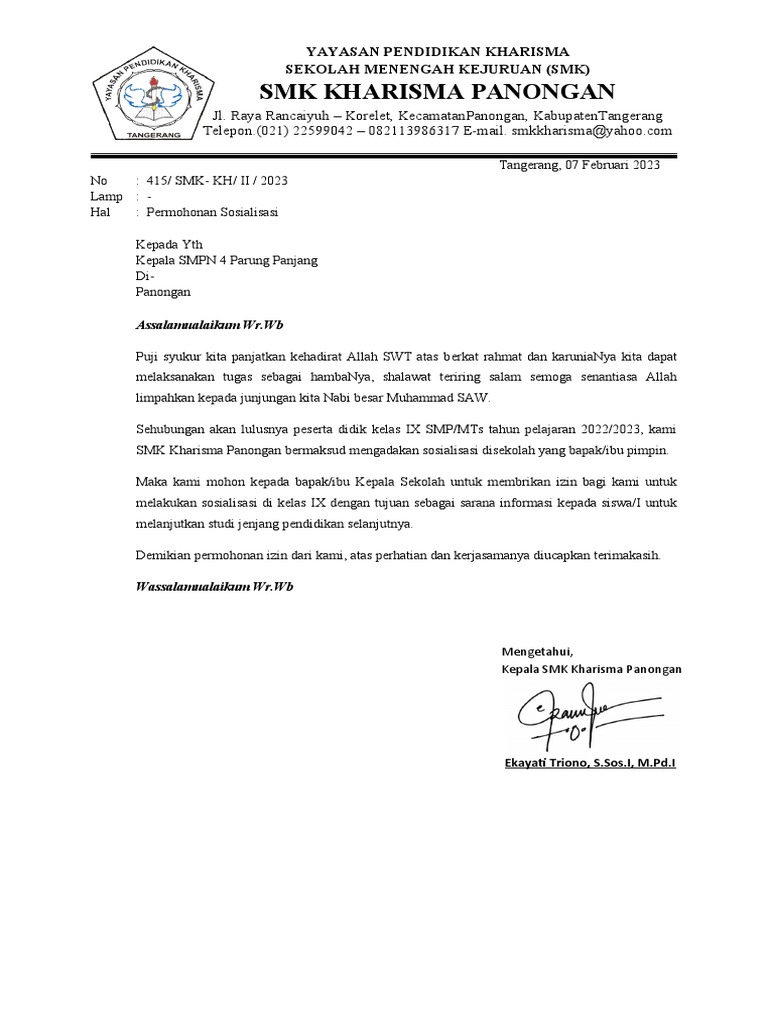 Surat PKL Keperawatan Rsia. Tiara | PDF