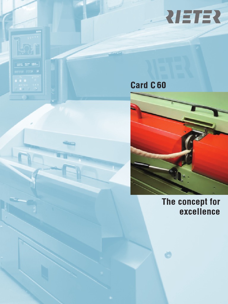 Rieter C60 Carding Machine Overview | PDF | Yarn | Modularity