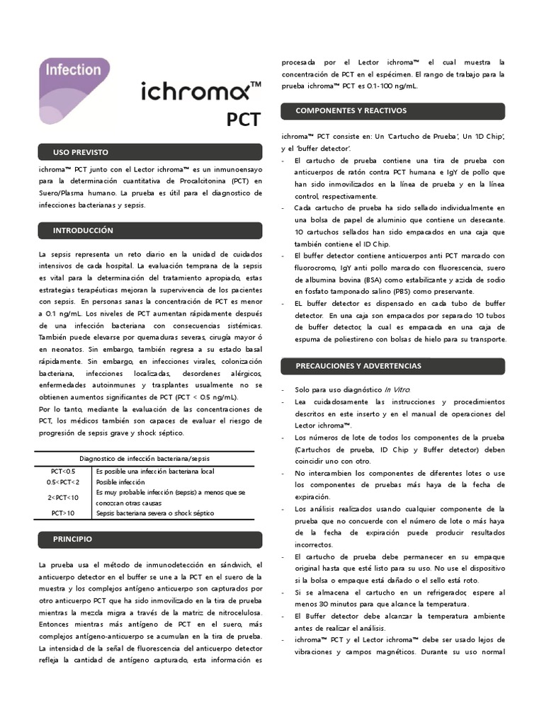 Inserto PCT PDF | Descargar gratis PDF | Septicemia | Anticuerpo