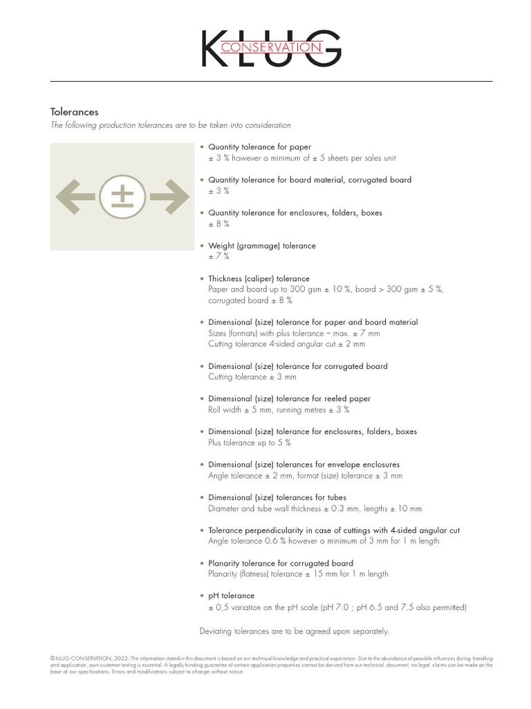 Tolerances PDF | PDF | Engineering Tolerance | Paper