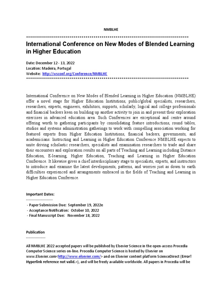 Call For Papers | PDF | Educational Technology | Computing