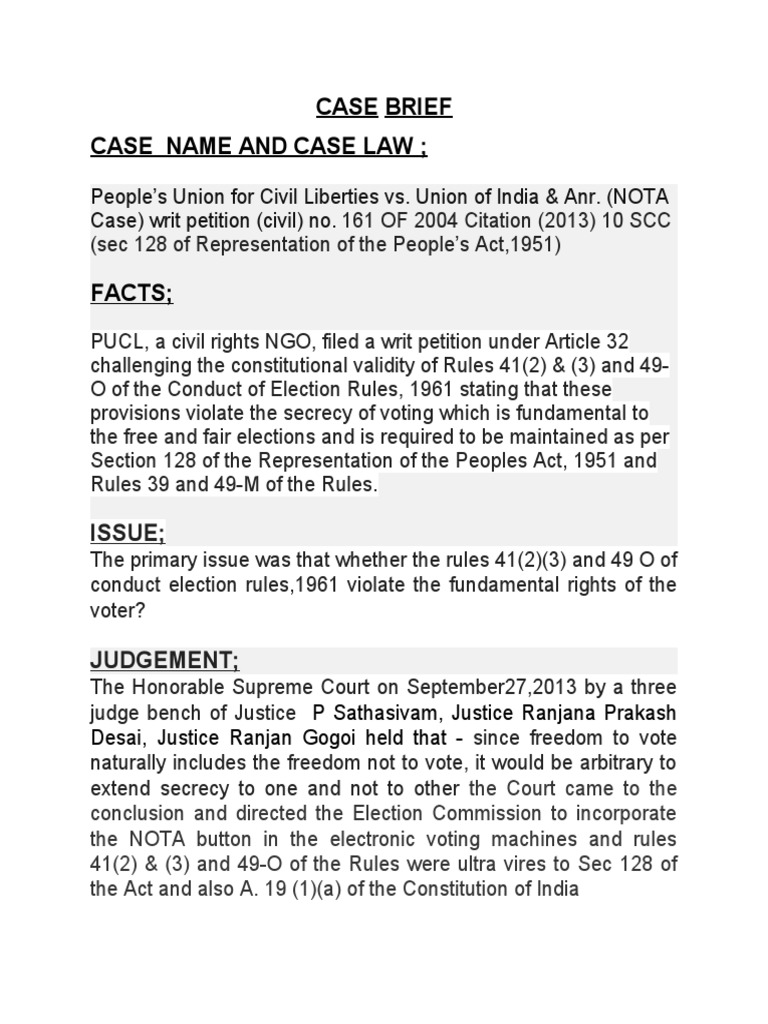 Case Breif1 Nota Case | PDF