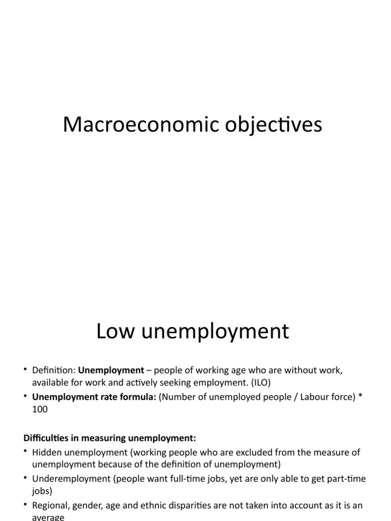 Lecture - 4 - Macroeconomic - Objectives 2 | PDF | Unemployment | Taxes Lecture - 4 - Macroeconomic - Objectives 2 | PDF | Unemployment | Taxes