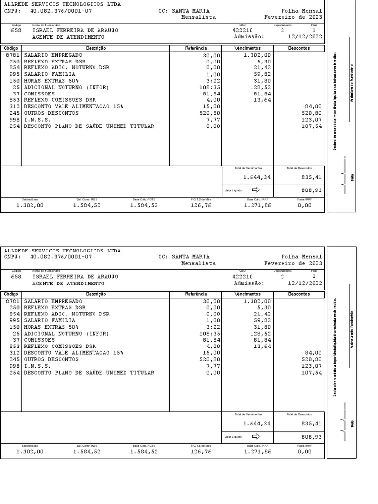 Payslips PDF | PDF