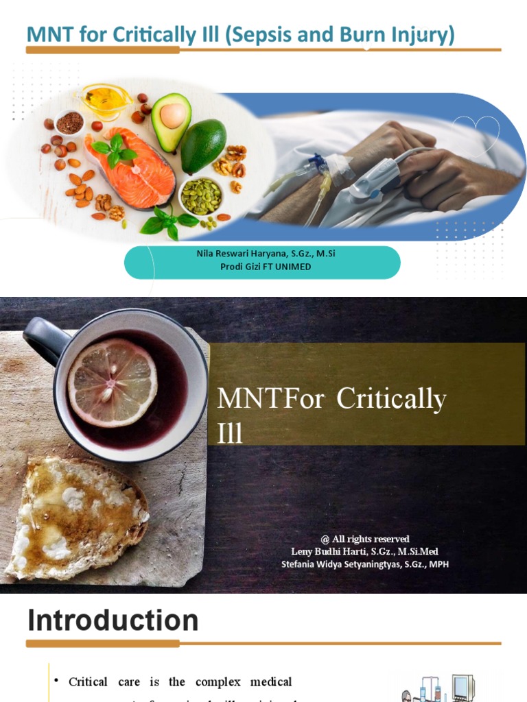 MNT For Critically Ill and Burn Injury | PDF | Intensive Care Medicine | Burn