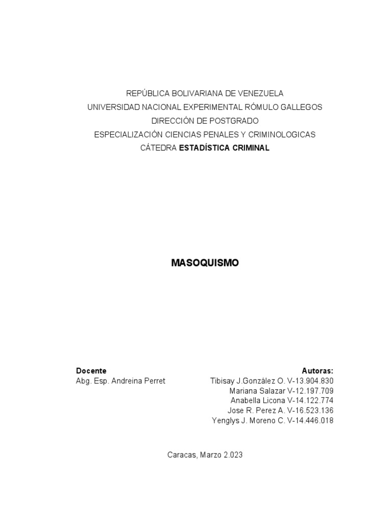 Masoquismo: Definición y Tipos | PDF | Sadomasoquismo | Libido