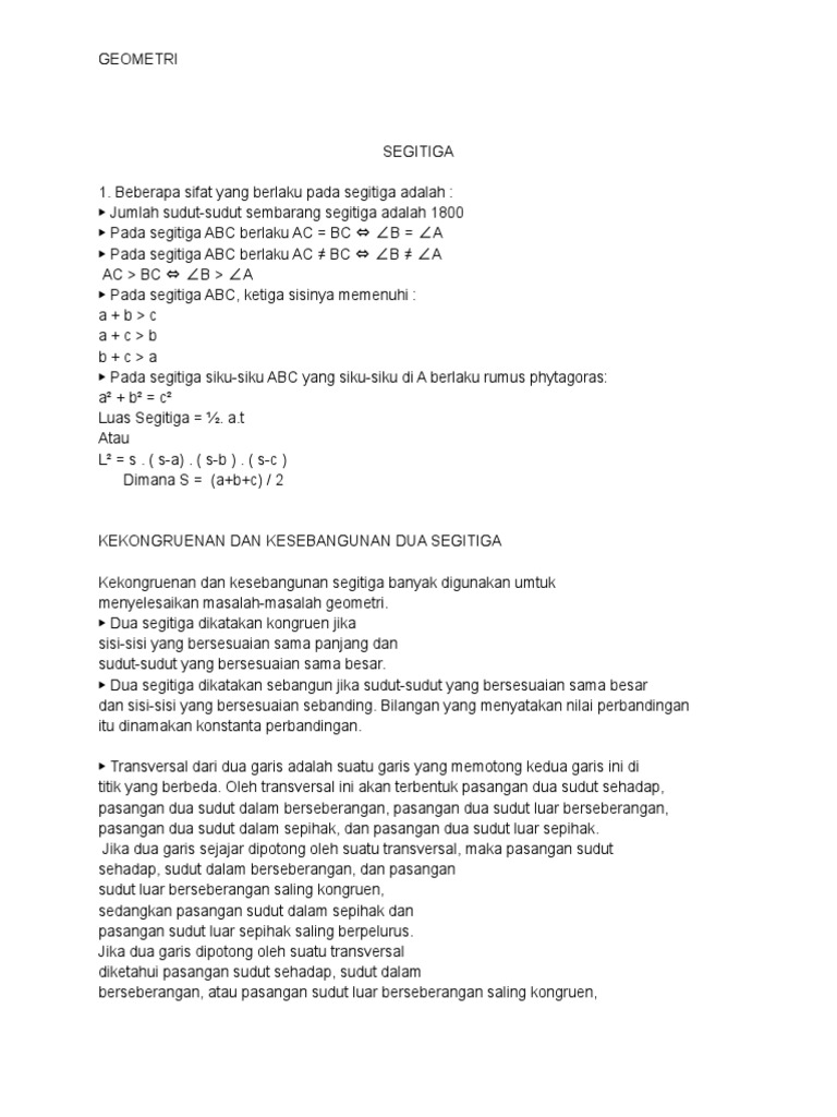 Modul Geometry - Os MTK SD | PDF