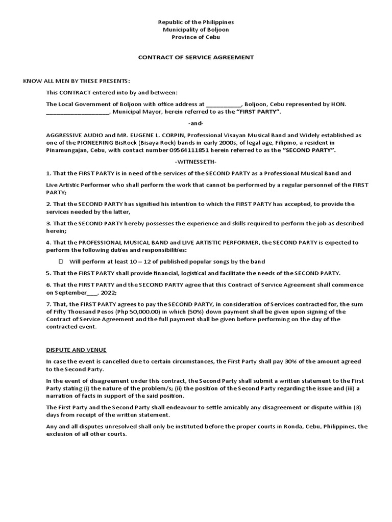 Aggressive Audio Contract | PDF | Business Law | Government