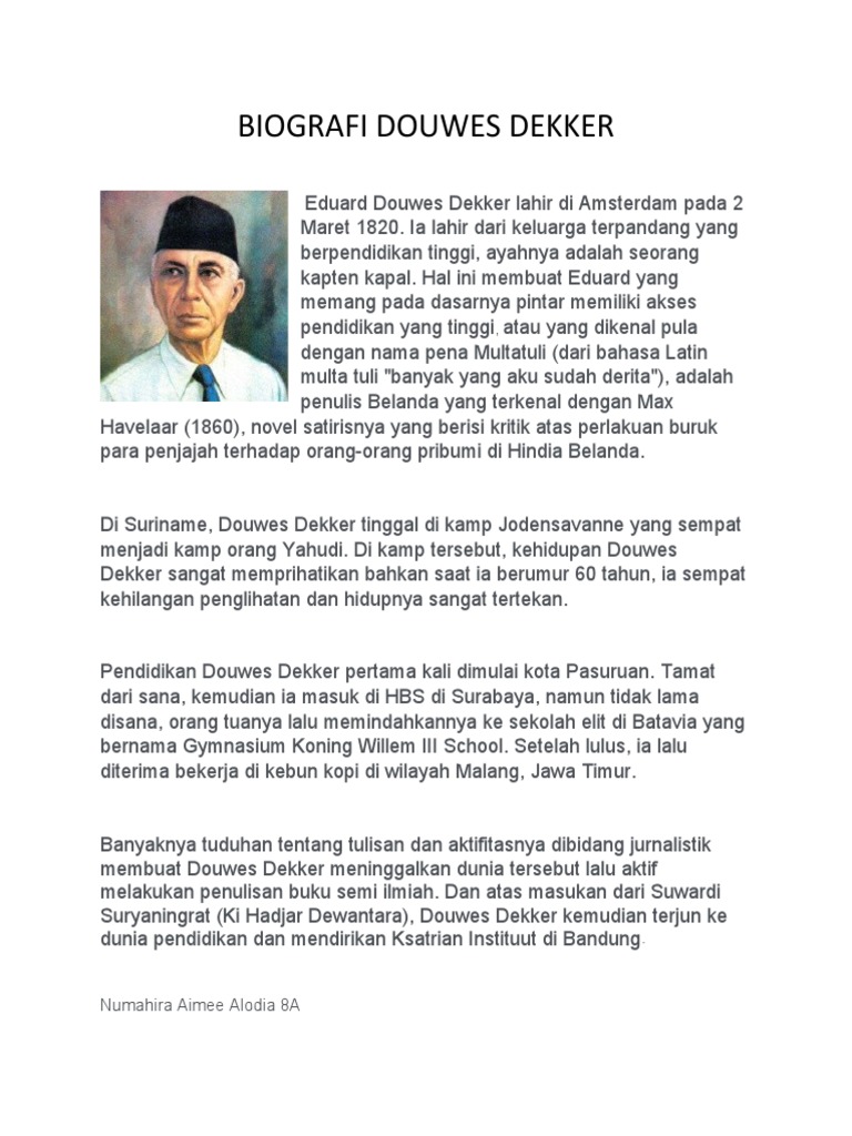 Biografi Douwes Dekker | PDF