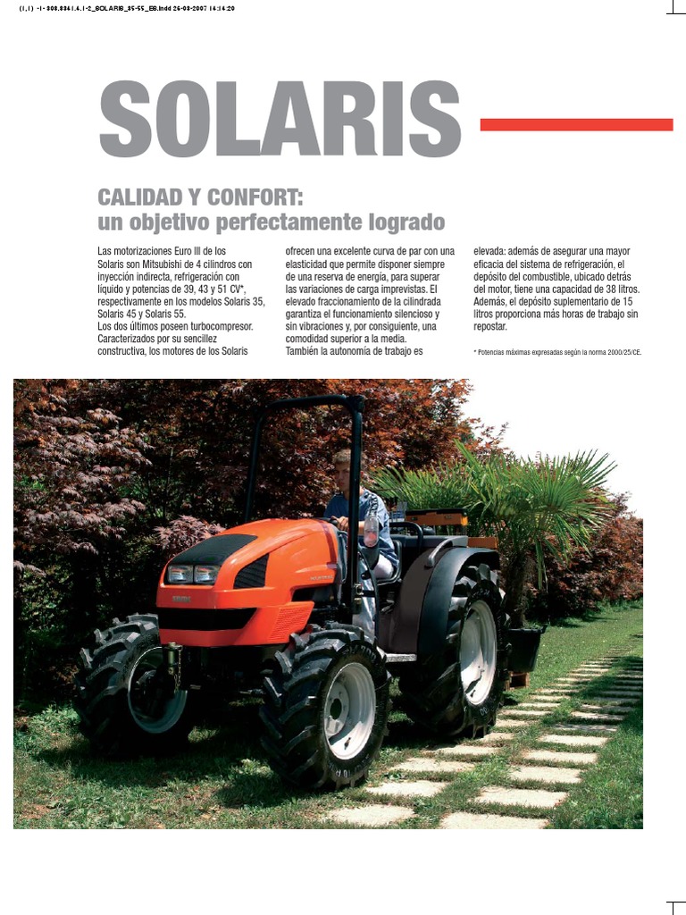 308.8341.4.1-2 Solaris 35-55 Es | PDF | Embrague | Tractor