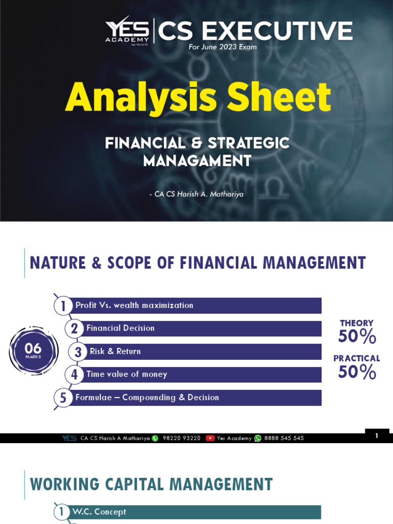 CS - Exe - FSM - Analysis Sheet | PDF | Capital Budgeting | Capital ...