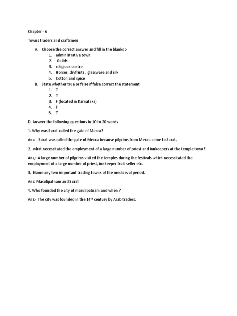 1611class 7 History Chapter 6 PDF | PDF | Trade | Middle Ages