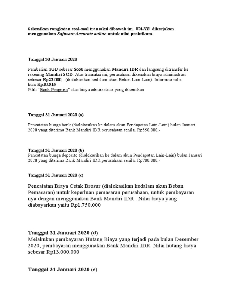 Akuntansi Topik 8 Lab Akhir | PDF