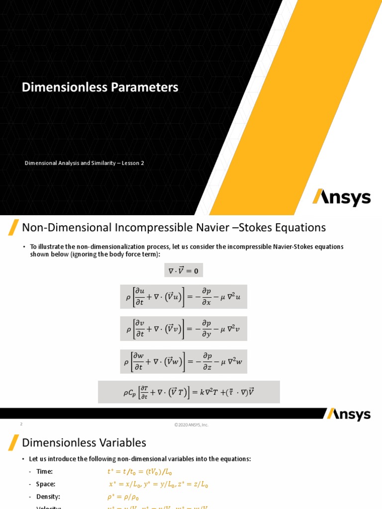 Dimensional Analysis Similarity Lesson2 Dimensional Parameters Handout | PDF | Reynolds Number ...
