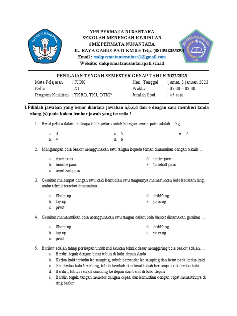 Kelas XI PTS TH 2023 | PDF