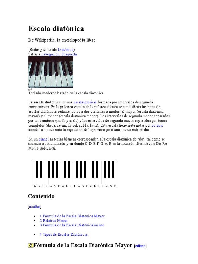 Escala Diatónica | PDF | Escala (música) | Clave