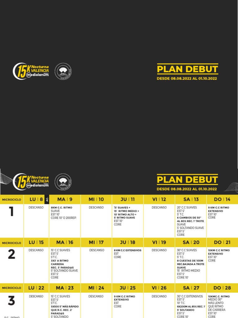 Planes Entrenamiento 15k PDF | PDF