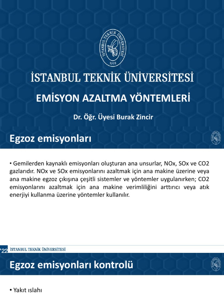Emisyon Azaltma Yöntemleri | PDF