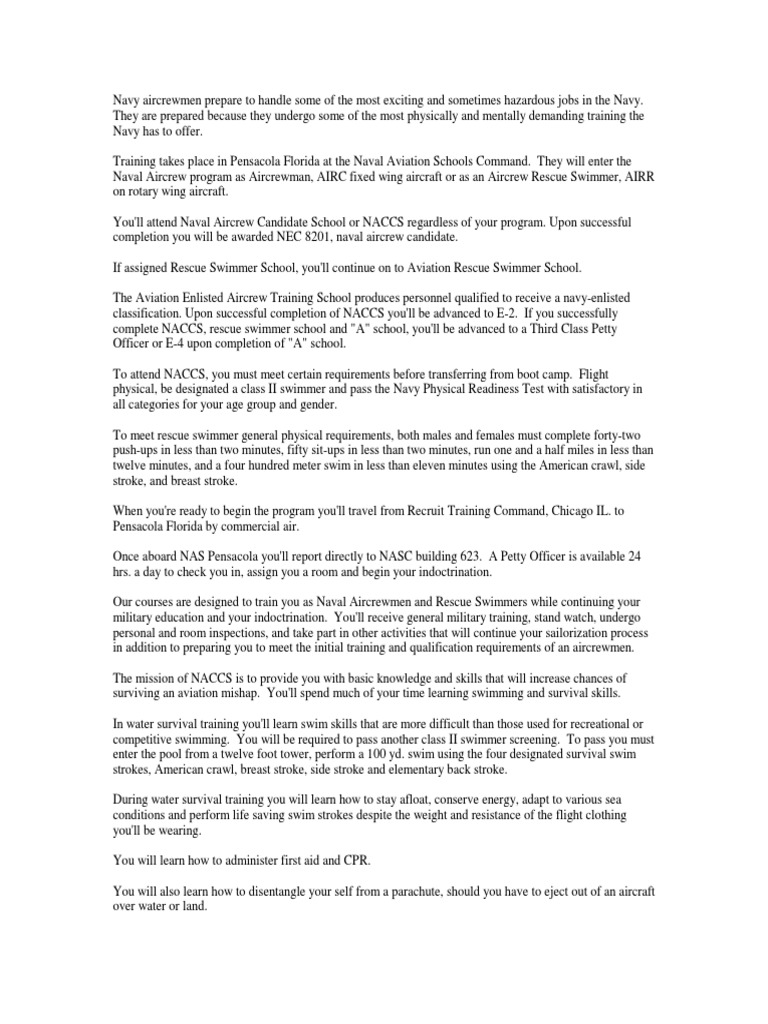 Aeats - Nacs Video - Script | PDF | Swimming | United States Navy