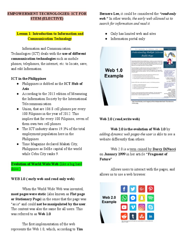 Empowerment Tech ICT g12 Reviewer | PDF | Malware | World Wide Web