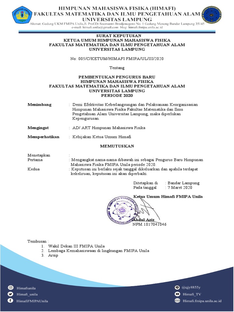 SK Pengurus TTD | PDF