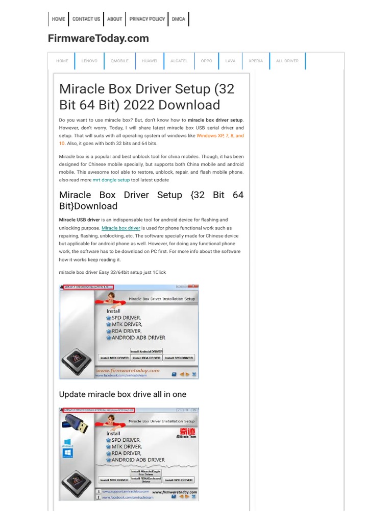 Miracle Box Driver Setup (32 Bit 64 Bit) 2022 Download - Firmwar | PDF | Microsoft Windows ...