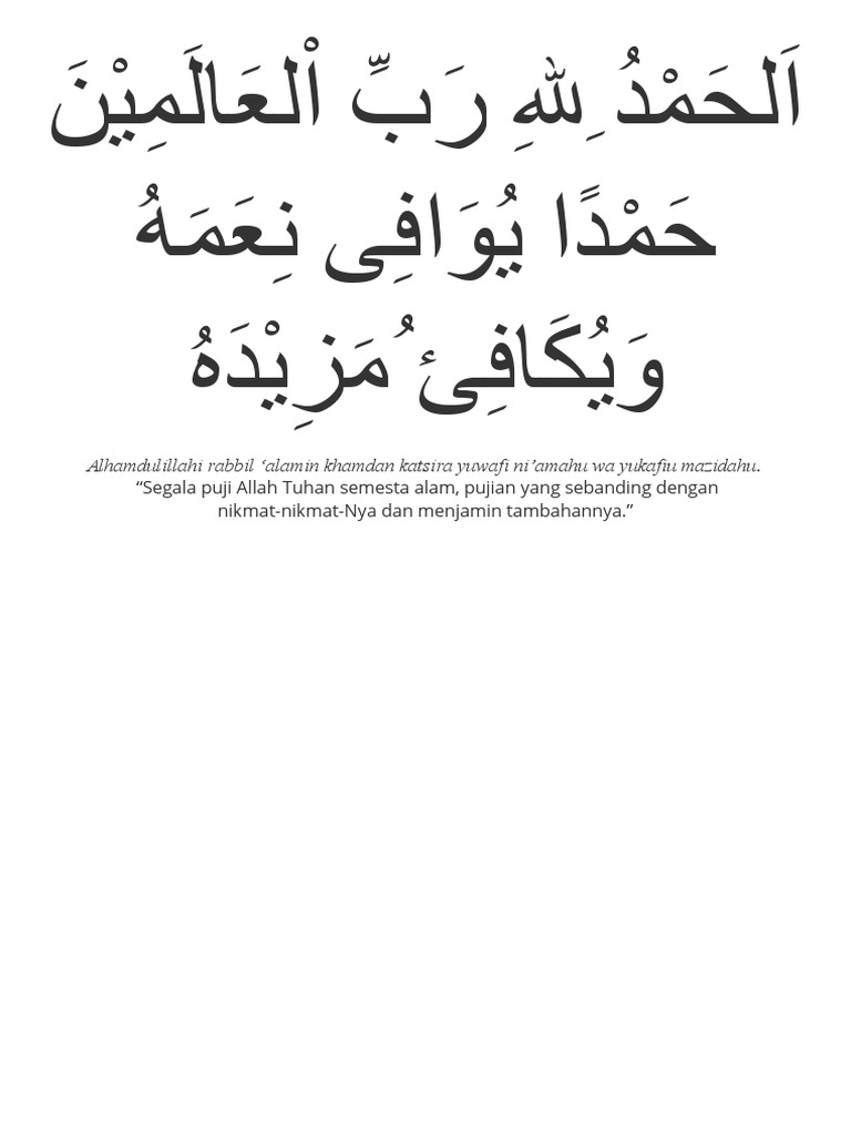 Doa Syukur Nikmat | PDF