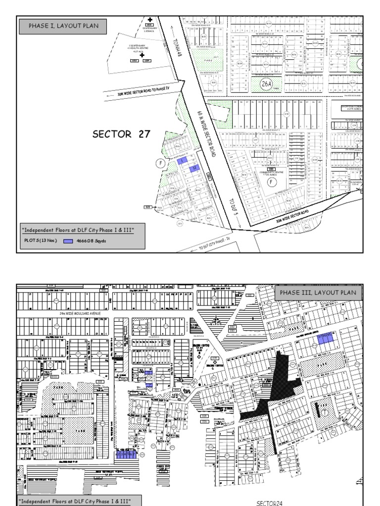 DLF City Phase I Layout Map | PDF