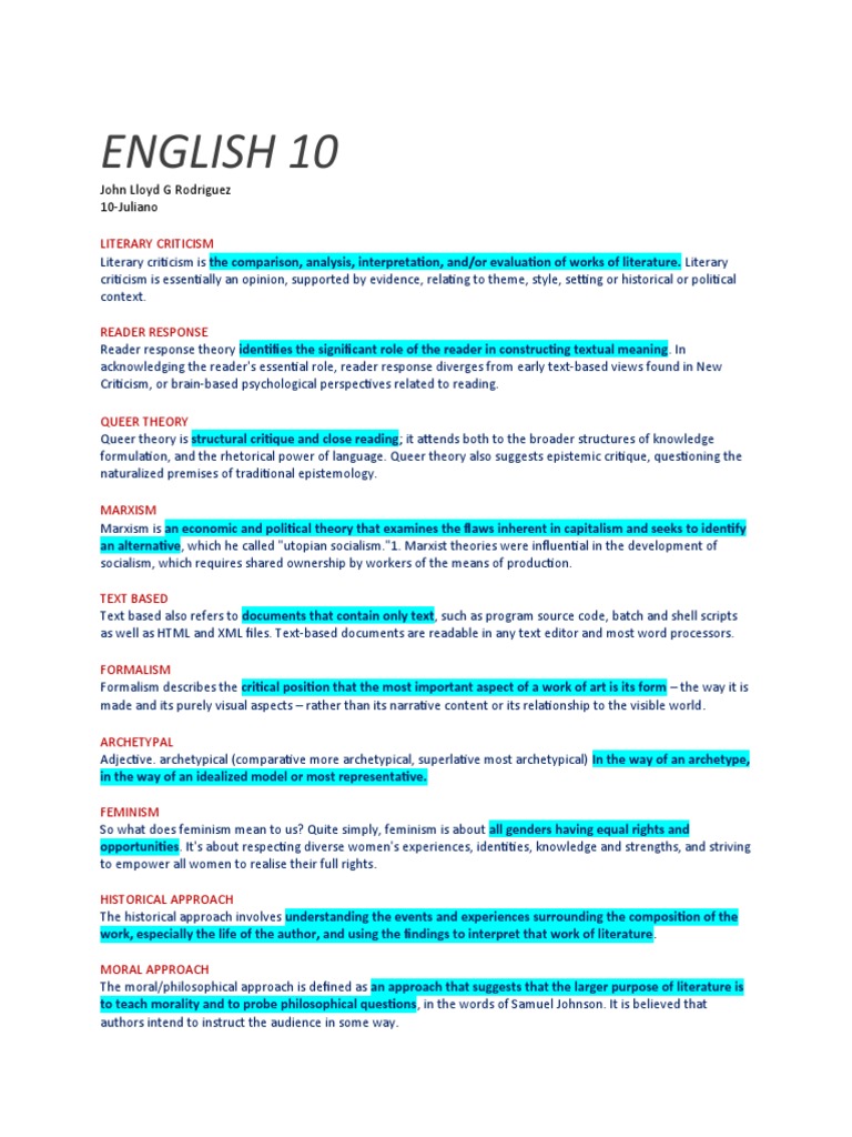 English 10 | PDF | Feminism | Gender Studies