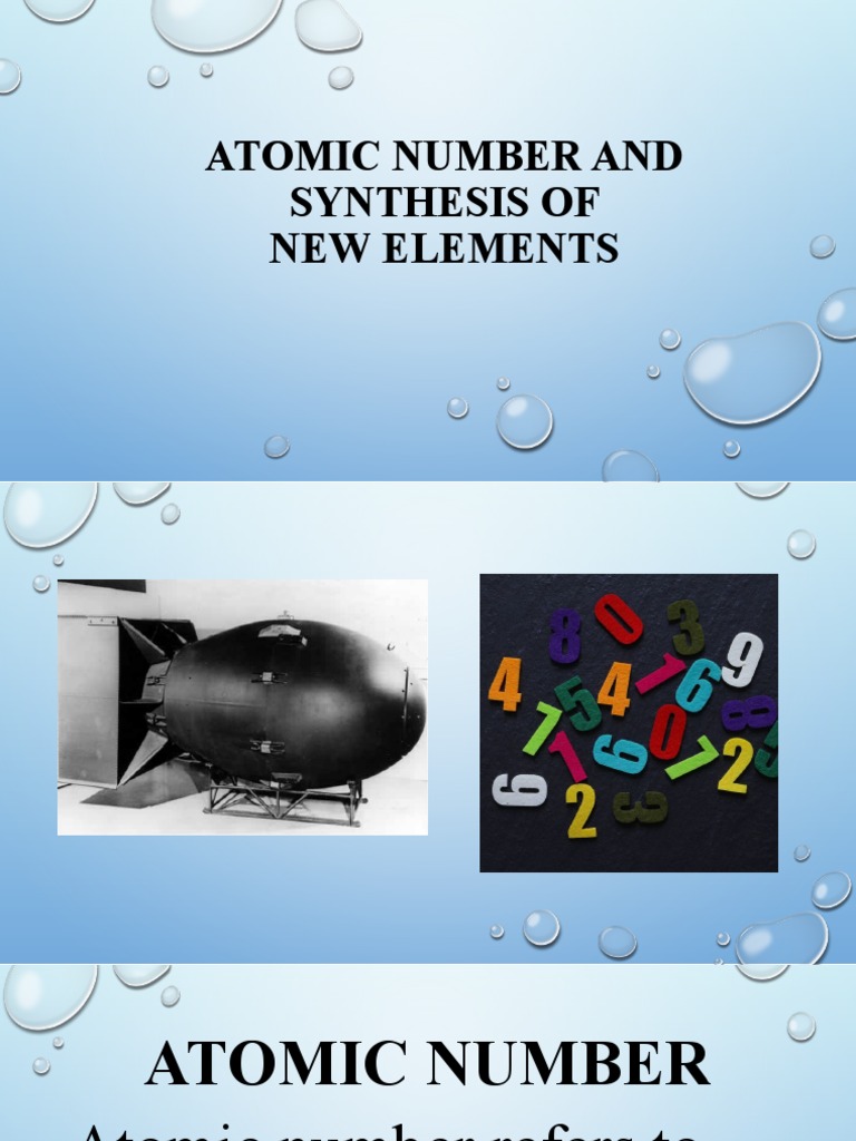 Atomic Number and Synthesis of | PDF | Chemical Elements | Stars