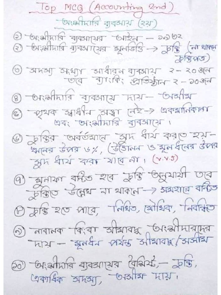 Accounting 2nd Paper MCQ PDF | PDF