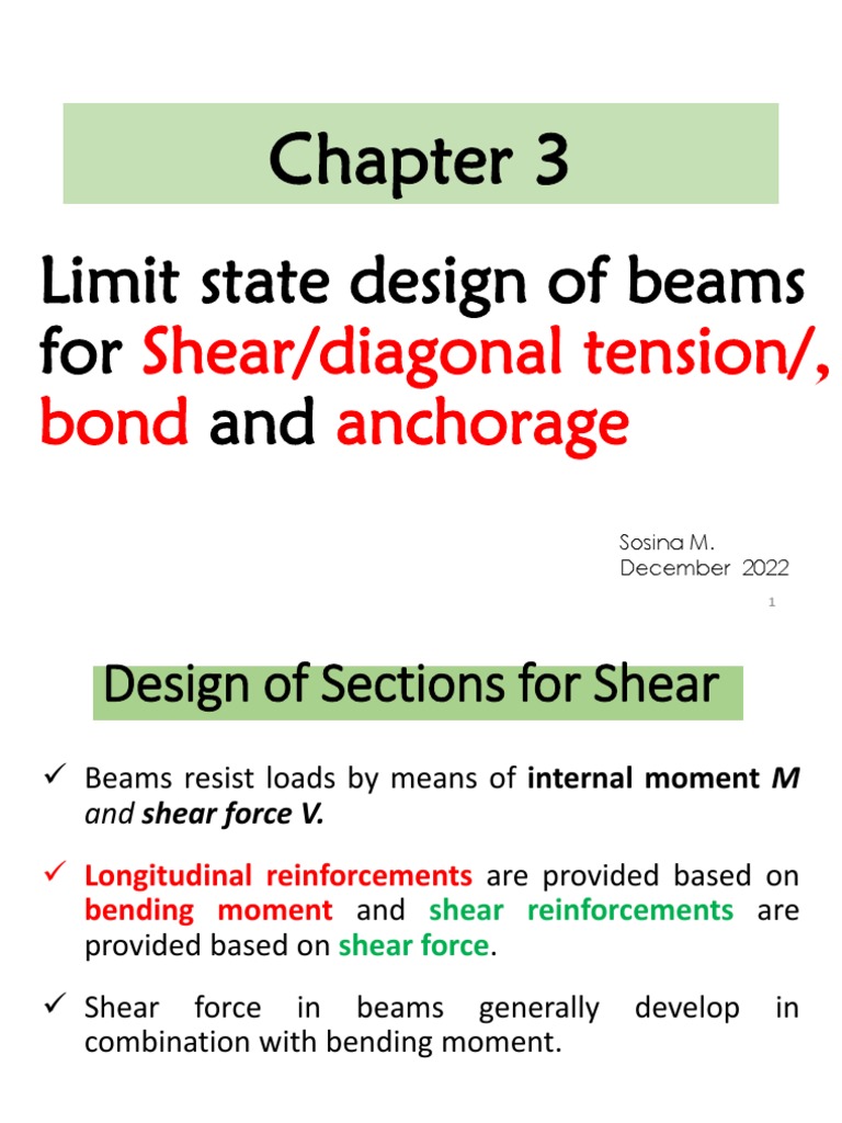 Chapter 3 - LIMIT STATE DESIGN OF BEAM PDF | PDF | Bending | Beam (Structure)