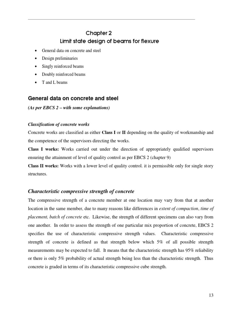 Chapter 3 - LIMIT STATE DESIGN OF BEAMS FOR FLEXURE PDF | PDF ...