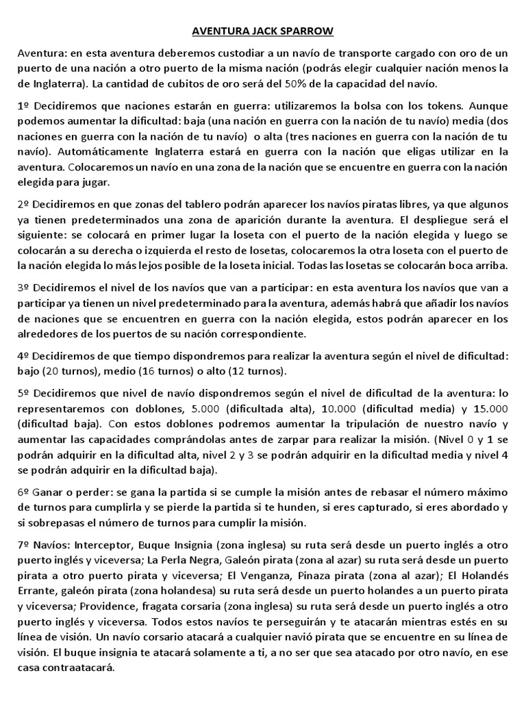 Aventuras Jack Sparrow | PDF