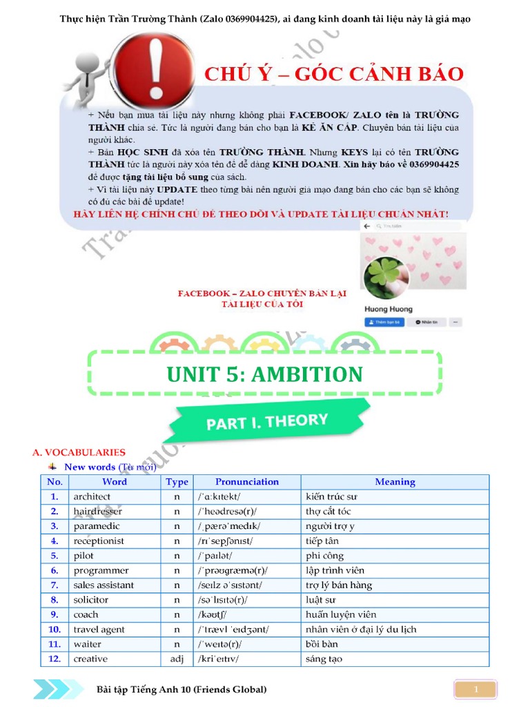 Unit 5 Friends Global 10 GV | PDF