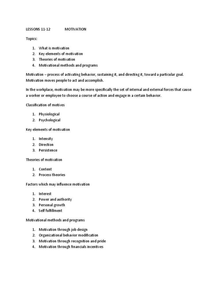 Mgt. 105 Lessons 11-12 | PDF