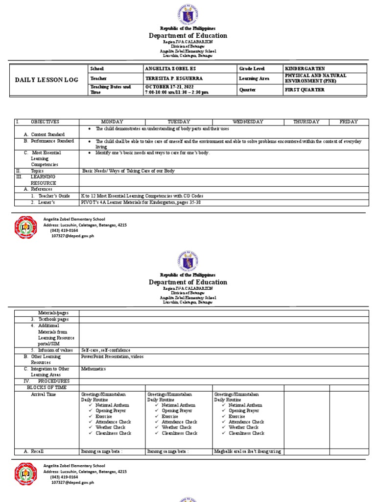 DLL Week 9 | PDF | Learning | Childhood