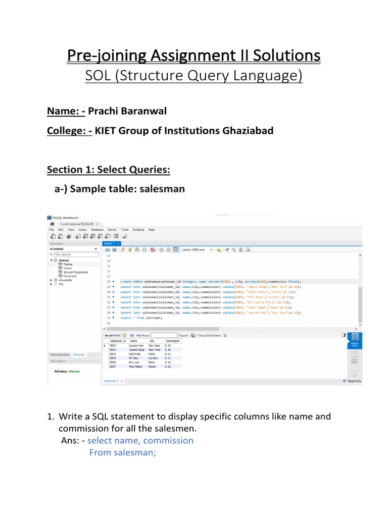 Prachi Newgen SQL | PDF | Data | Computer Data