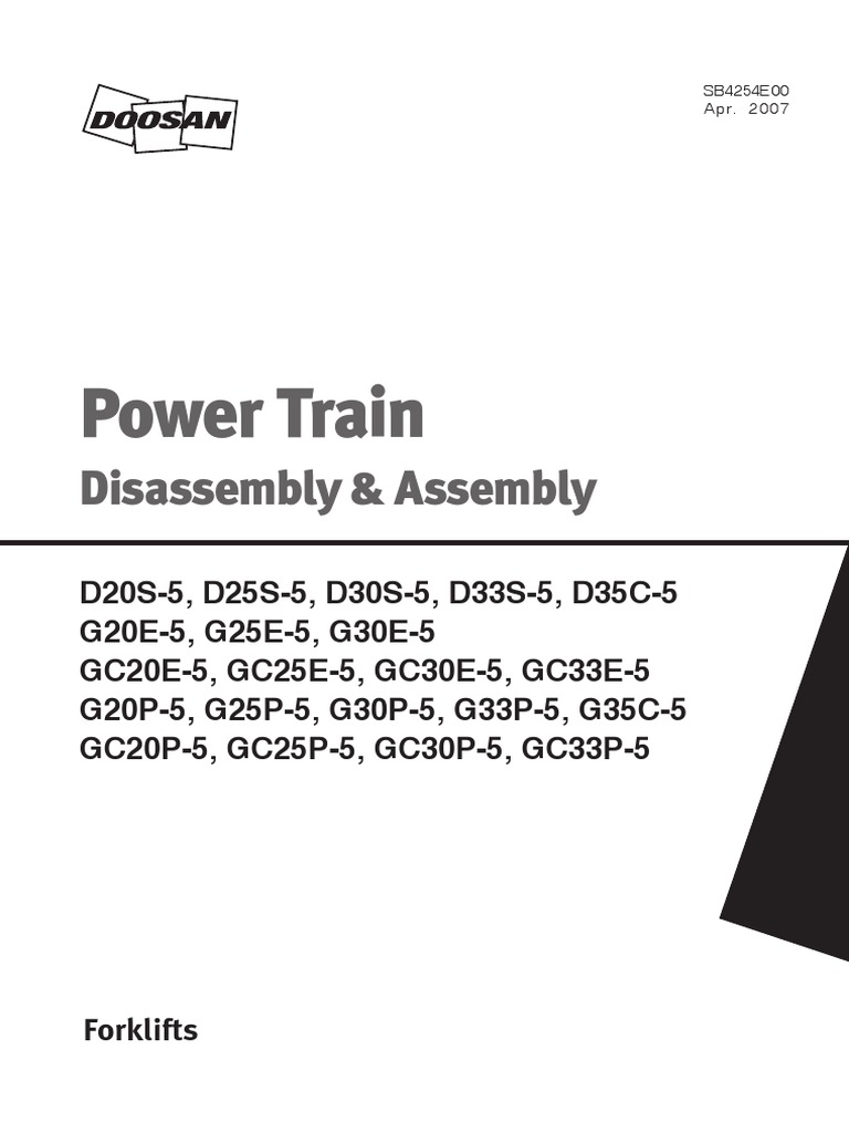 Doosan Powertrain Manual | PDF | Axle | Bearing (Mechanical)